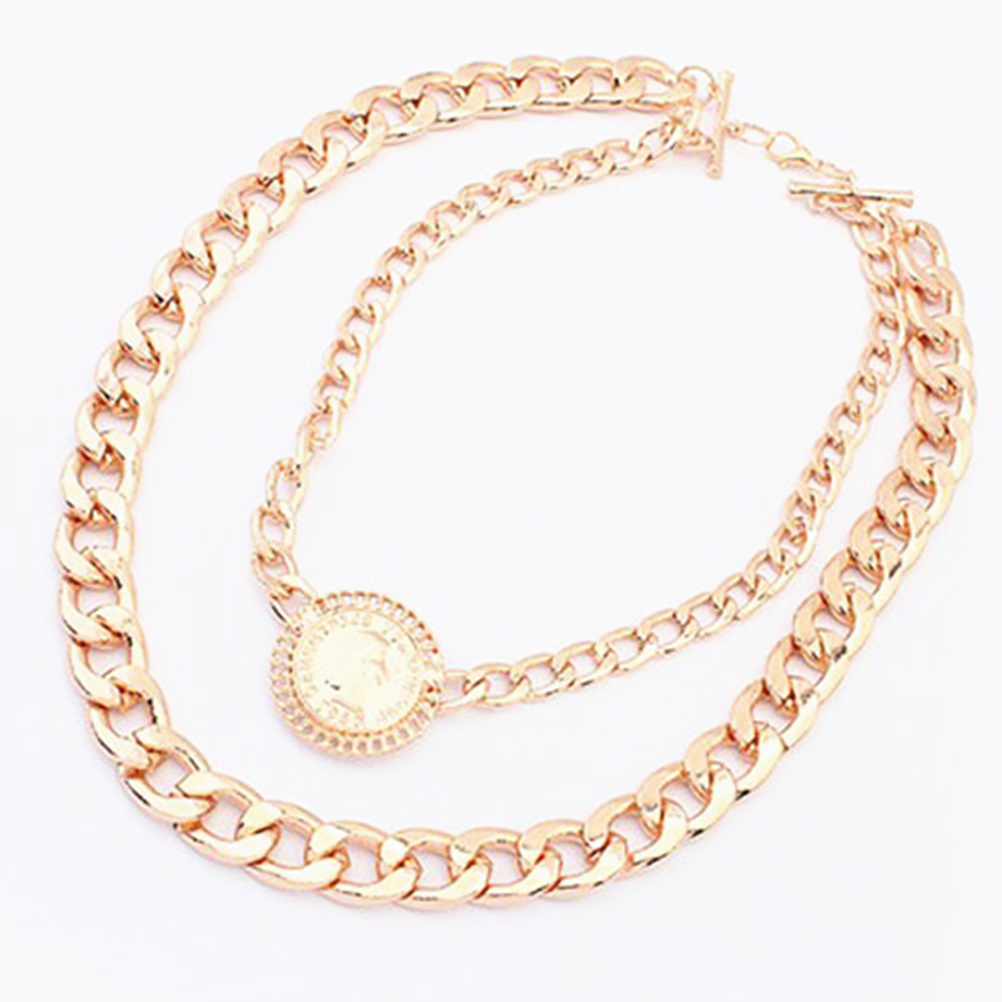 Double Chains With Coin Necklace on Luulla